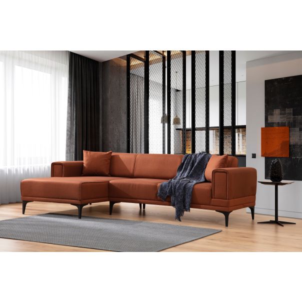 ATELIER DEL SOFA Ugaona garnitura Horizon, leva, cigla