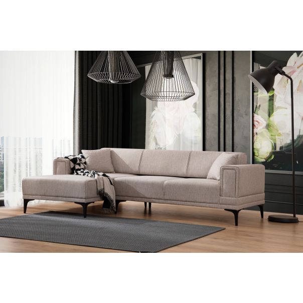 ATELIER DEL SOFA Ugaona garnitura Horizon, leva, svetlobraon
