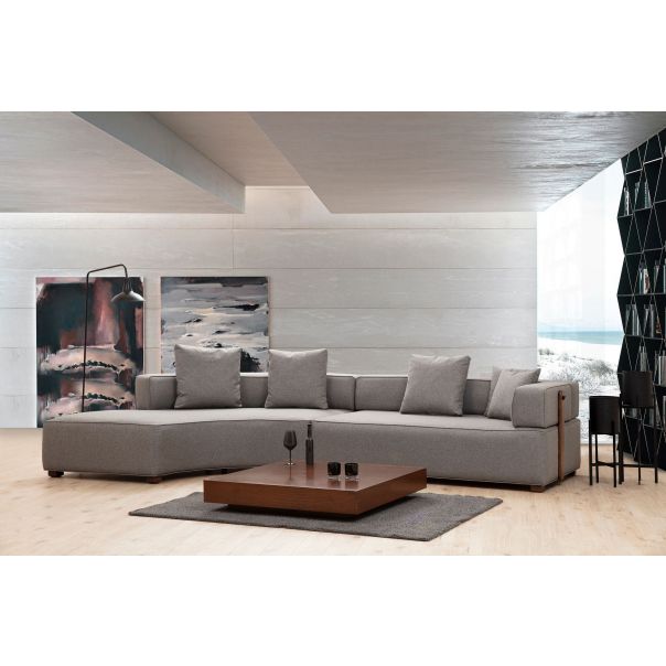 ATELIER DEL SOFA Ugaona garnitura Gondol 1 CHL-3R, siva