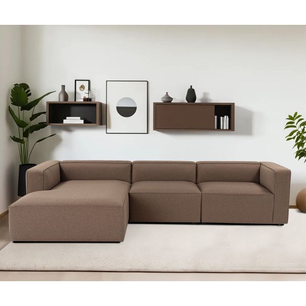 ATELIER DEL SOFA Ugaona garnitura Mora XL, leva, braon