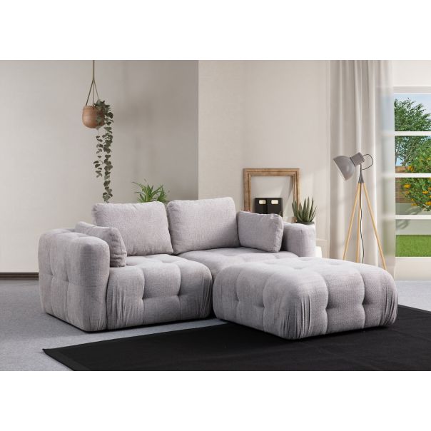 ATELIER DEL SOFA Modularna ugaona garnitura Amaris, svetlo siva