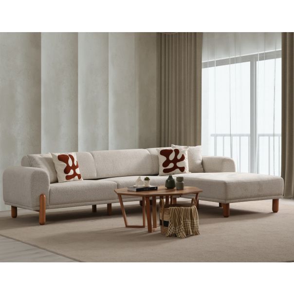 ATELIER DEL SOFA Ugaona garnitura Lyke, desna, krem