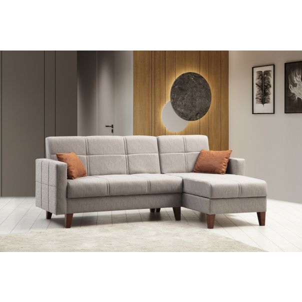 ATELIER DEL SOFA Ugaona garnitura Polya, svetlo siva