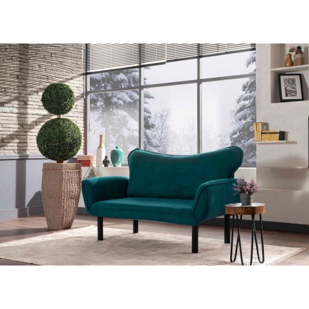 ATELIER DEL SOFA Sofa dvosed Chatto, petrolej