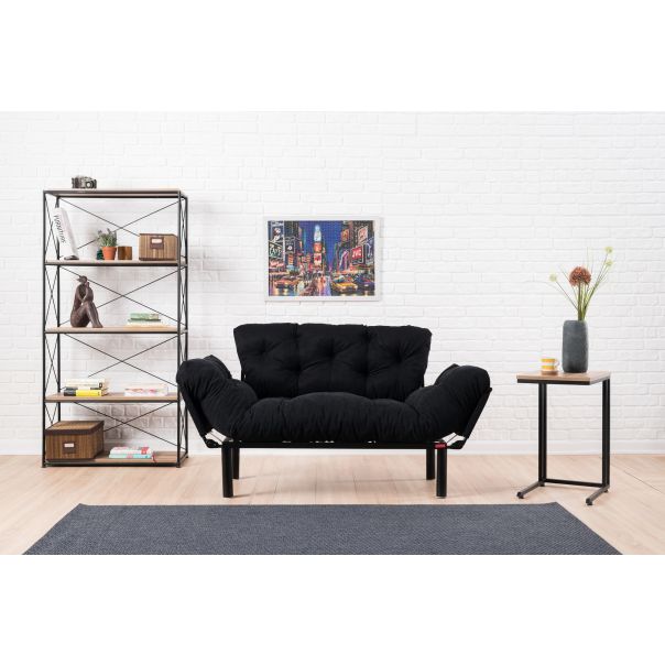 ATELIER DEL SOFA Sofa dvosed Nitta, crna