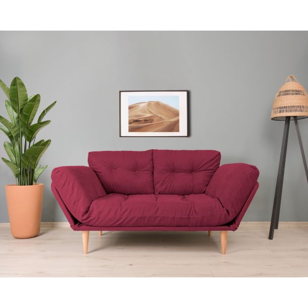 ATELIER DEL SOFA Trosed sofa Nina, tamno crvena