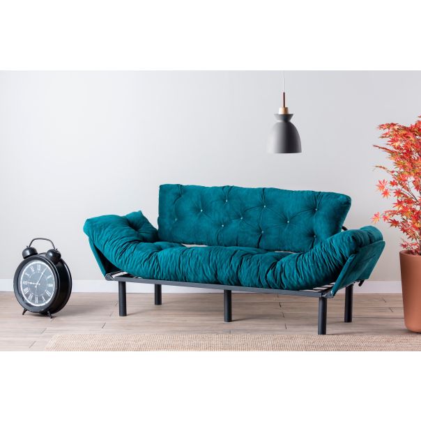 ATELIER DEL SOFA Trosed sofa Nitta, petrolej