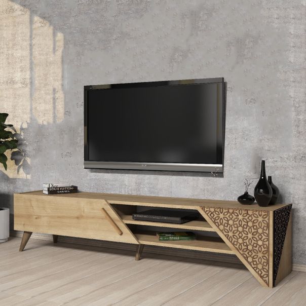 HANAH HOME TV komoda Beril 2, svetlobraon