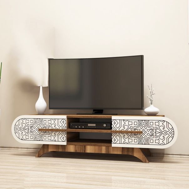 HANAH HOME TV komoda Defne, braon/krem