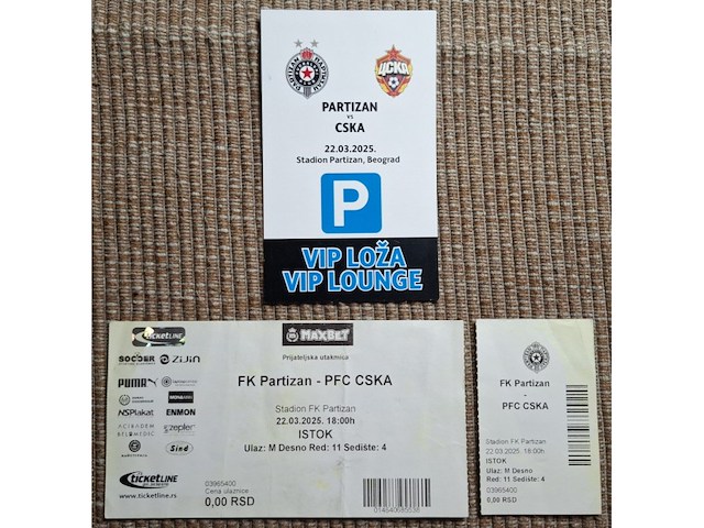 Partizan - CSKA Moskva 22.03.2025. Ulaznica