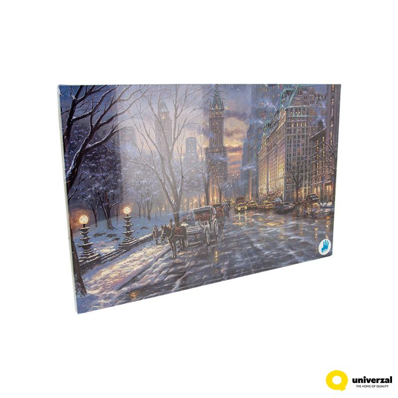 SLIKA ZIDNA NOVOGODIŠNJA SA LED SVETLOM NEW YORK 2.5X40X60CM 482581