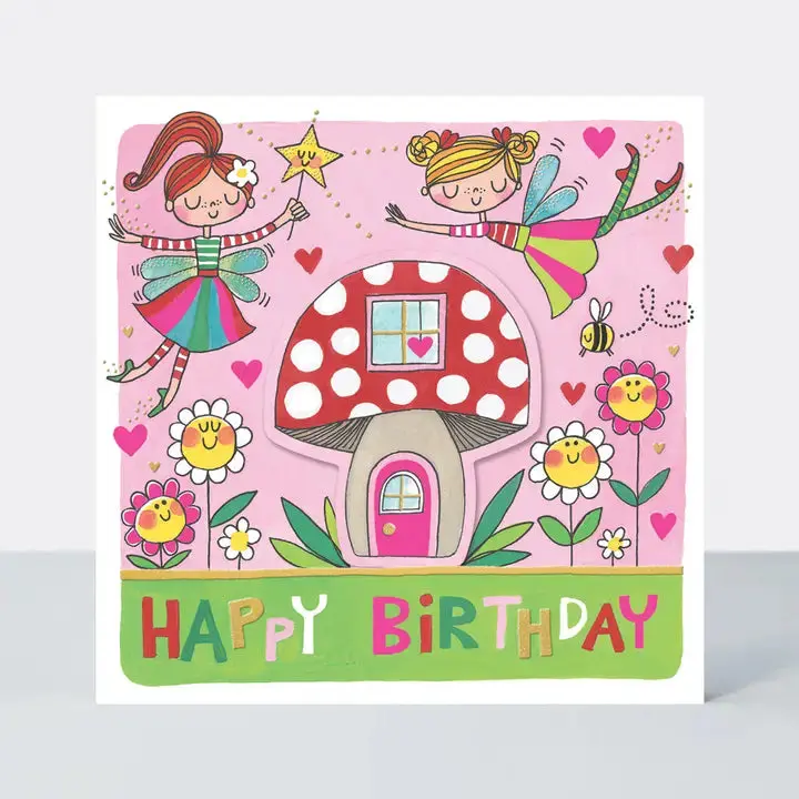 Rachel Ellen Čestitka Happy Birthday Fairies & Toadstool