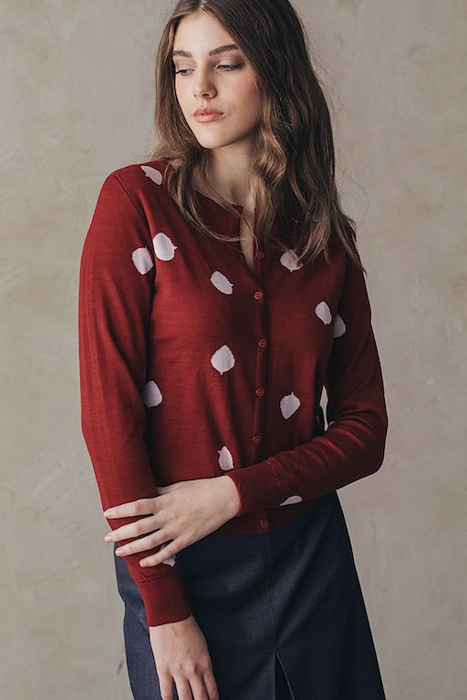 Burgundy Orchid Cardigan