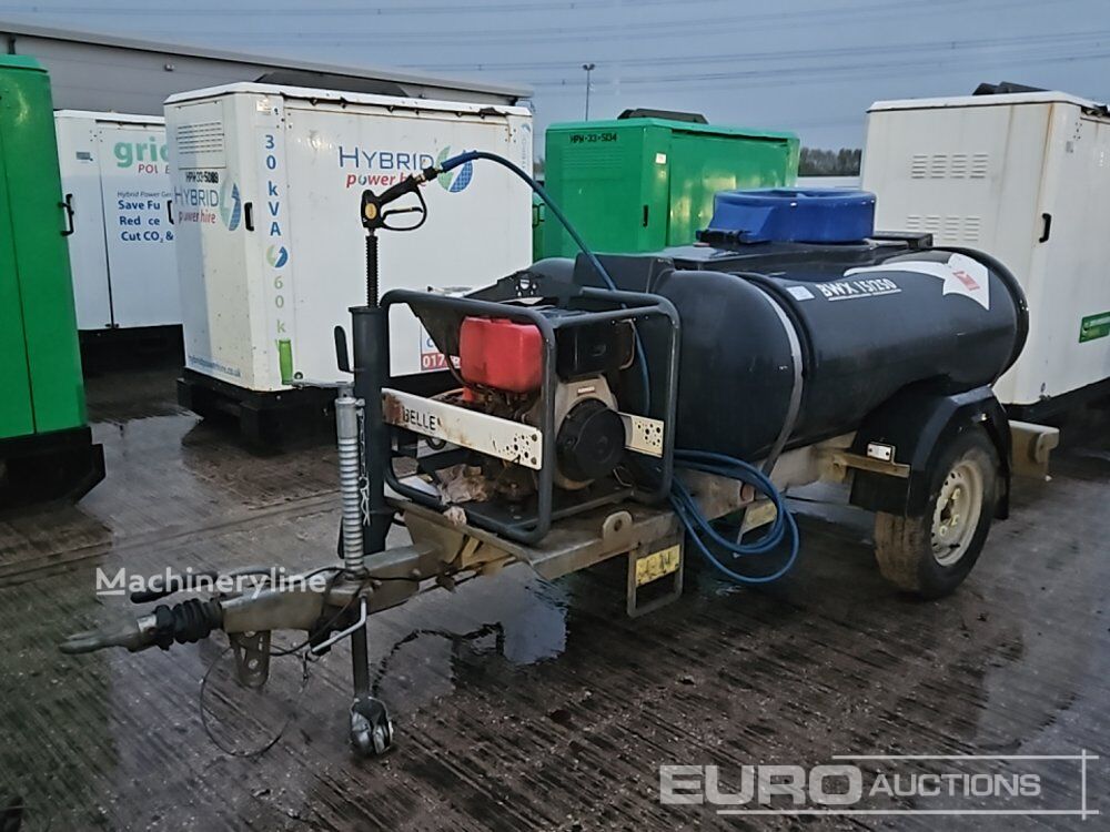 Prodaje se Trailer Engineering Single Axle Plastic Water Bowser, Belle Pressure Washer, Yanmar perač pod pritiskom na aukciji