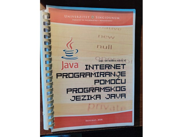 Internet programiranje pomoću programskog jezika JAVA