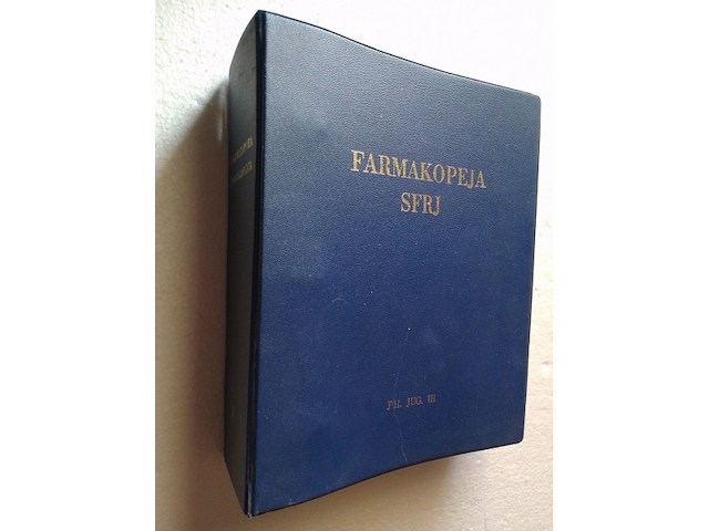 FARMAKOPEJA SFRJ -SVEZAK 3 (M-Z)