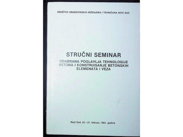Stručni seminar ➡️ Tehnologija betona