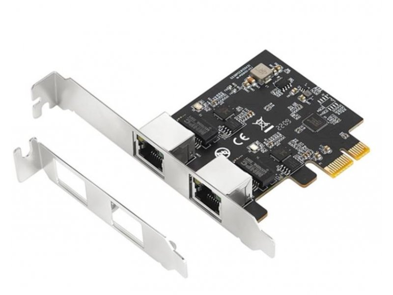 E-GREEN PCI-EXPRESS KONTROLER 2-PORT 2.5 GIGABIT ETHERNET (REALTEK 8125B)