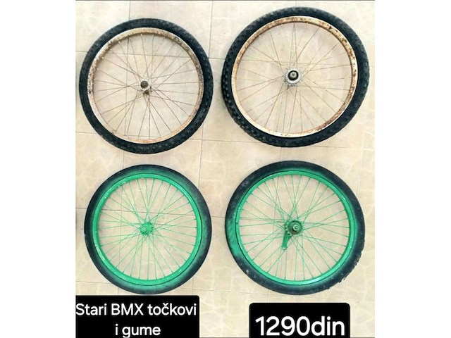 BMX stari točkovi i gume 20`