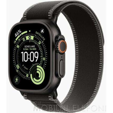 APPLE Watch Ultra 3 Cellular 49mm Black Titanium Case with Black/Charcoal Trail Loop - M/L