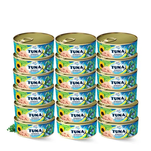 Azzuro Mare Tuna komadići u biljnom ulju, 160 g, 48 komada