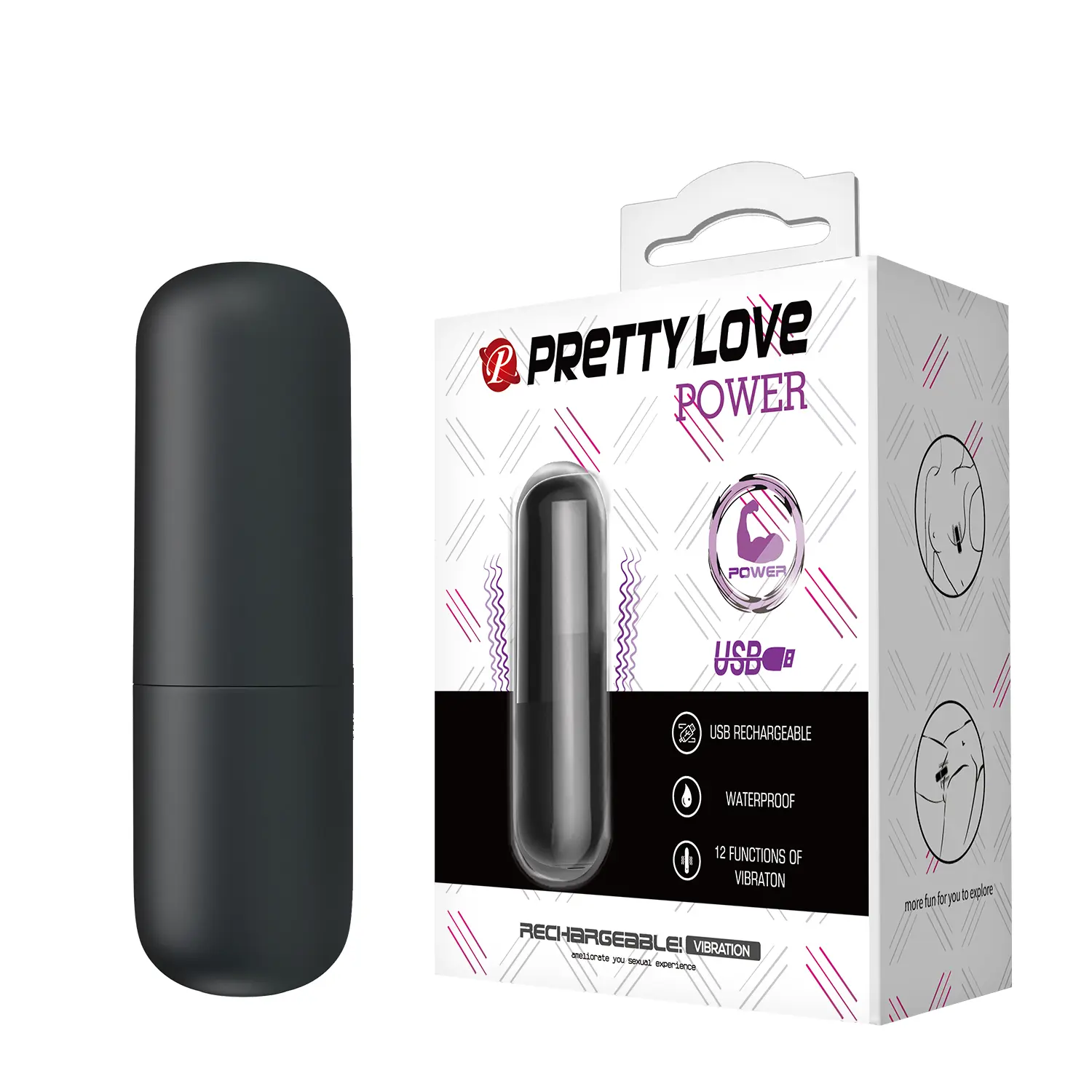 Power bullet vibrator black