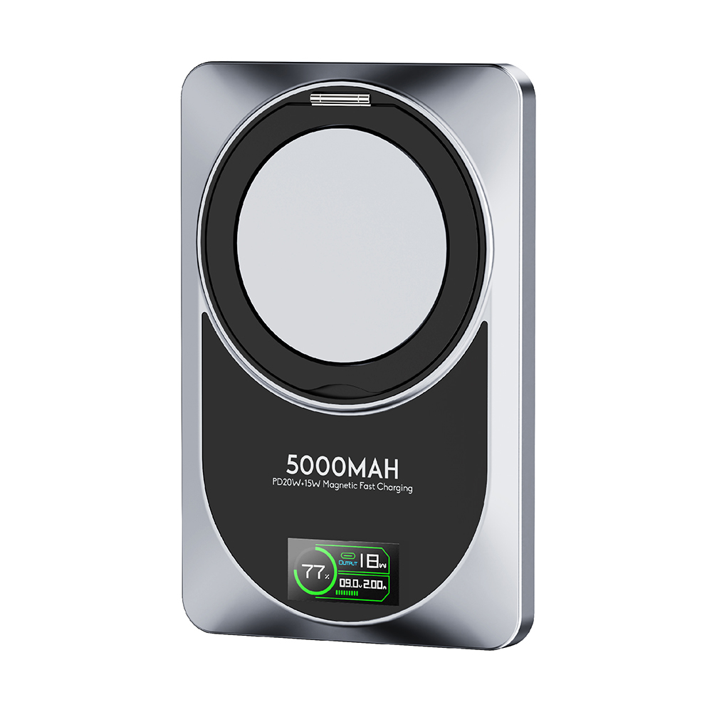 Univerzalna Back Up Baterija Moxom MX-PB182 360 Rotate Magsafe PD20W+15W magnetic fast 5000mAh crni (MS)
