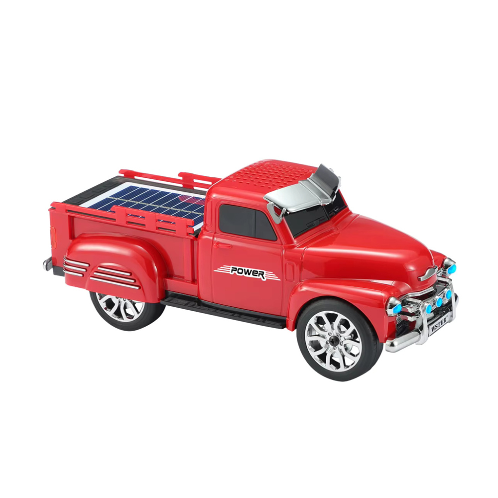 Zvucnik bluetooth WS-695 sa solarnim punjenjem auto crveni (MS)