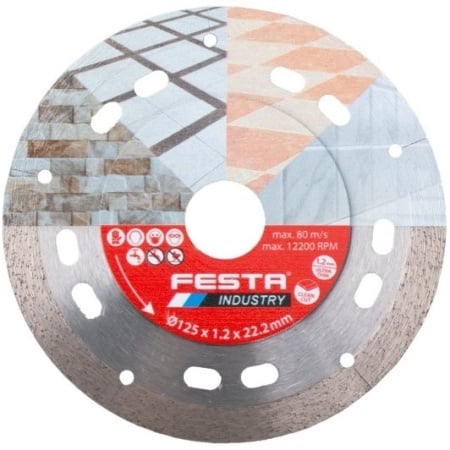 Rezna ploča dijamantska profi - puna 125x1.2mm FESTA INDUSTRY