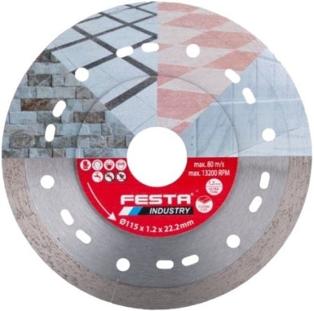 Rezna ploča dijamantska profi - puna 115x1.2mm FESTA INDUSTRY