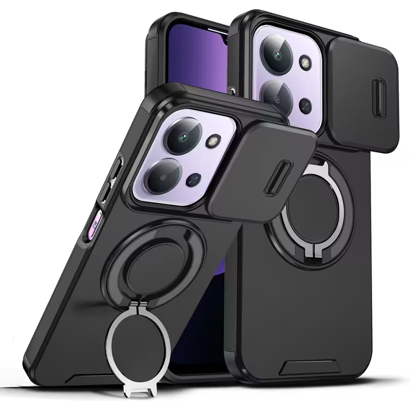 Zastitna maska (futrola) CamShield Ring stand - Xiaomi Redmi 15C 4G EU 173mm crna