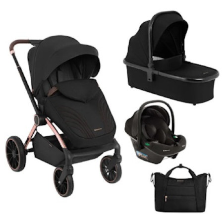 Kikka Boo Kolica Kara 3in1 premium set sa autosedištem I-Xtend I-size i tvrdom korpom Black ( KKB23141 XTSET )
