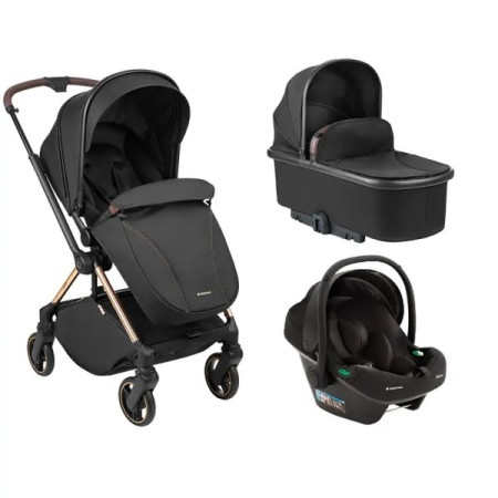 Kikka Boo Kolica Lanah 3in1 premium set sa autosedištem I-Xtend I-size i tvrdom korpom Black ( KKB21147 XTSET )