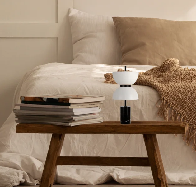 Maytoni Kyoto stona lampa crna-bela 3000K 11W