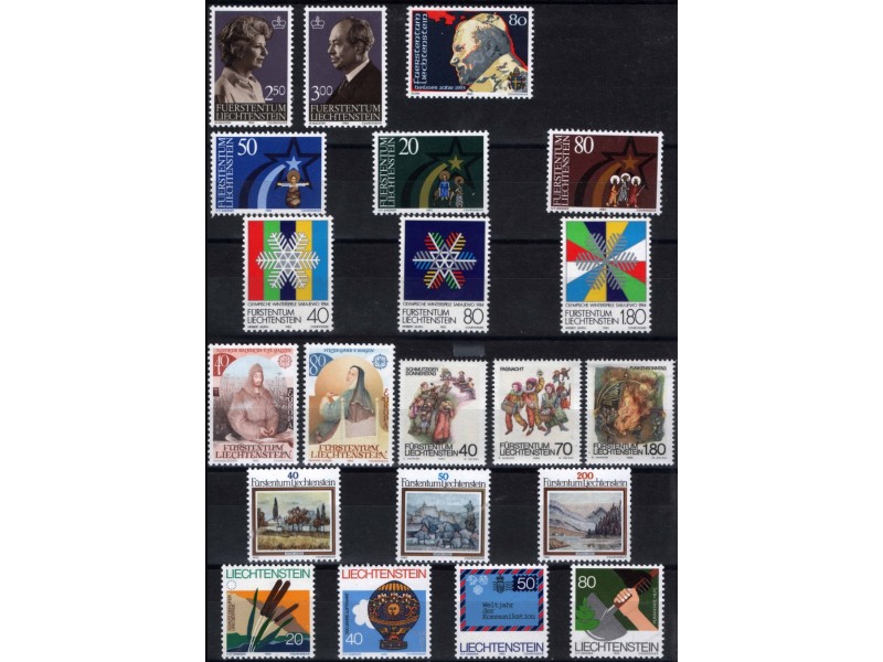 kt694j 1983 Liechtenstein Mi816-36 ** kompgod
