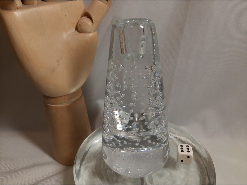 VTG " BULLICANTE " BUBBLE ART GLASS VAZA STAKLO 1131G