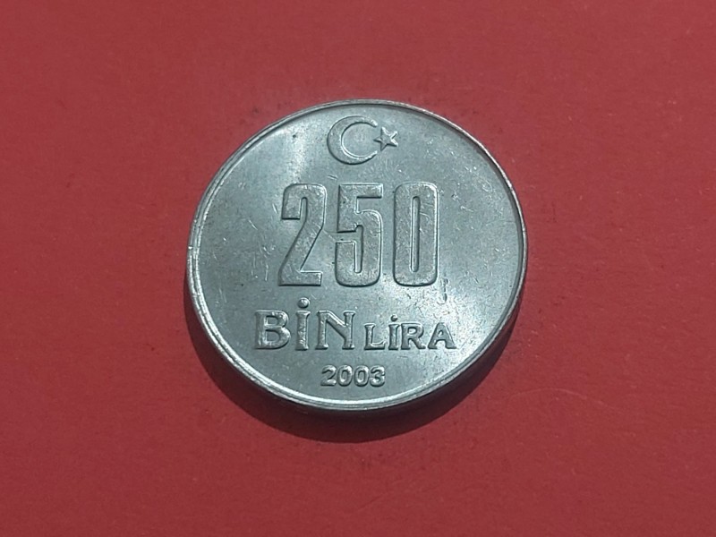 Turska - 250 lira 2003 god
