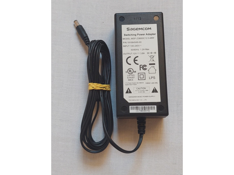 Sagemcom punjac adapter 12V 3.8A (5.5x2.1mm)