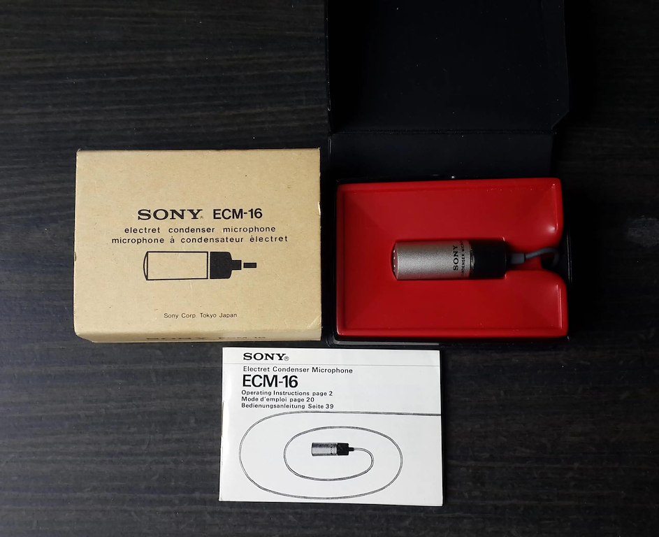 Nekorišćeni Sony ECM-16 mikrofon