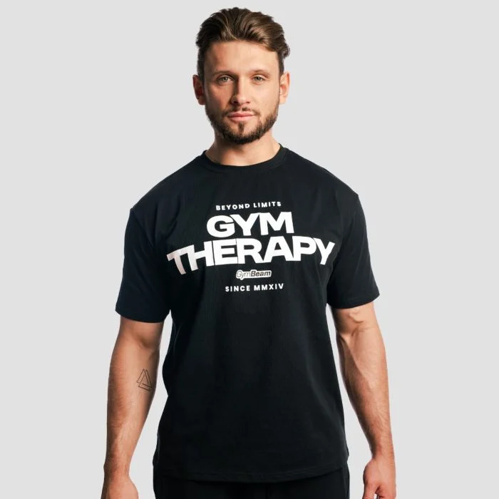 Muška majica Gym Therapy Black - GymBeam