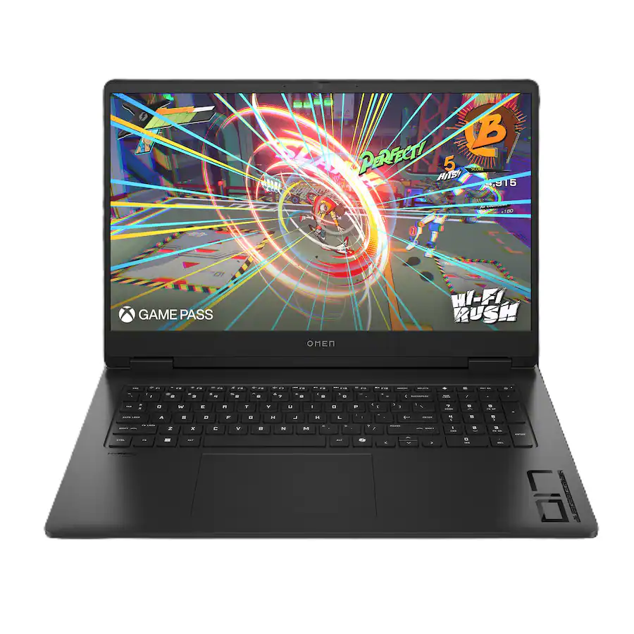 HP - OMEN 17-DB1500NR Gaming Laptop - AMD Ryzen AI 7 350 - 16GB Memory NVIDIA GeForce RTX 5050 - 512GB SSD - Shadow Black
