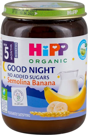 HiPP
ORGANIC mlečna kašica za laku noć - griz i banana, od 5.meseca, 190 g
Dijetetska namirnica