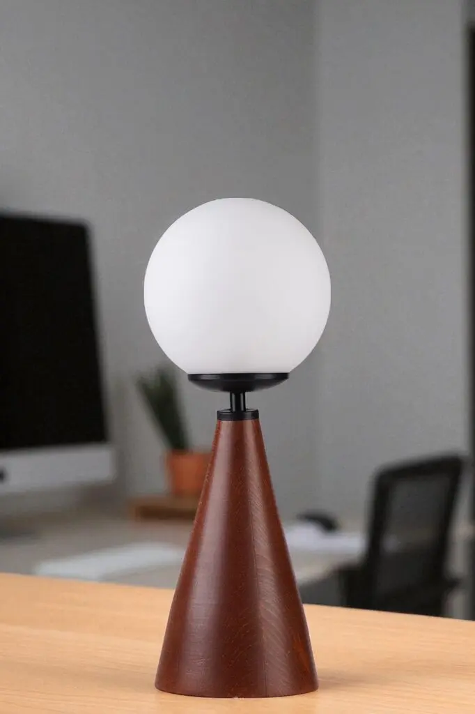 Opviq Stona lampa Juno, Braon-bela
