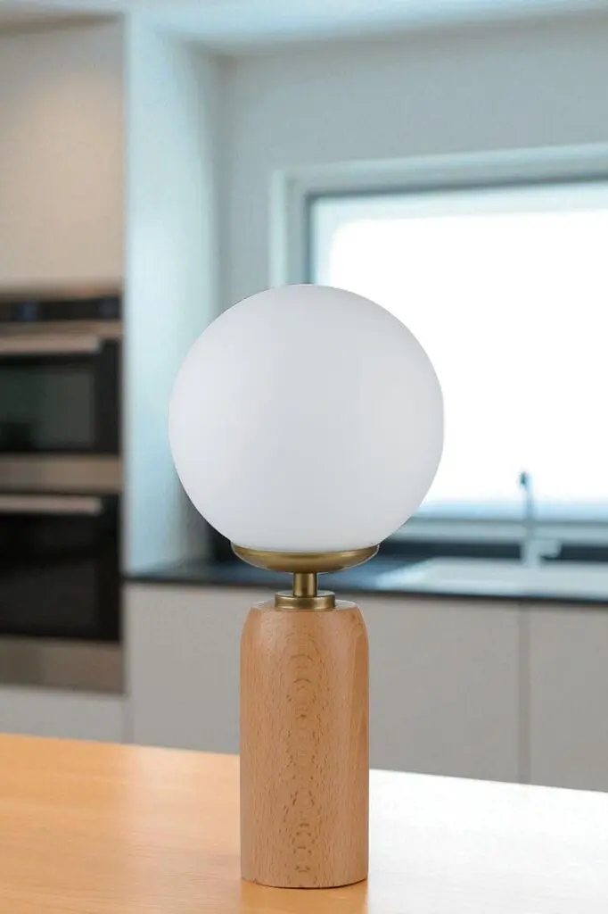 Opviq Stona lampa Lole, Bež-bela