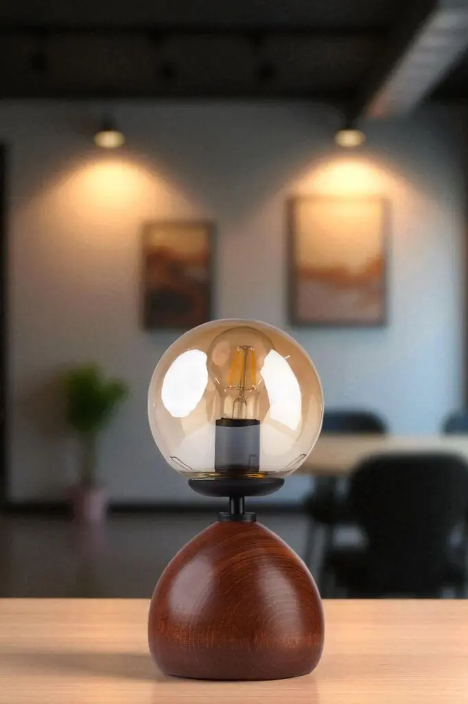 Opviq Stona lampa Cameron, Braon-zlatne boje