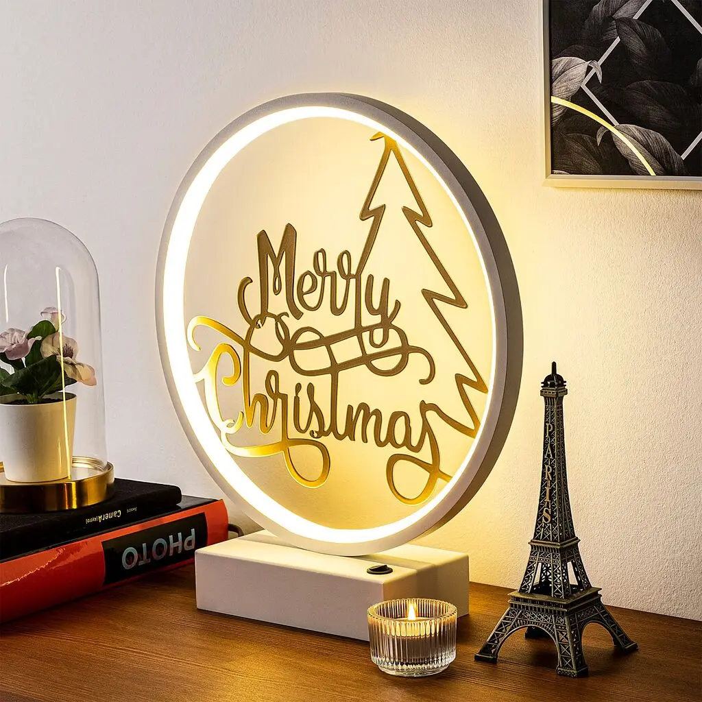 Opviq XMAS10 Stona lampa, Bela