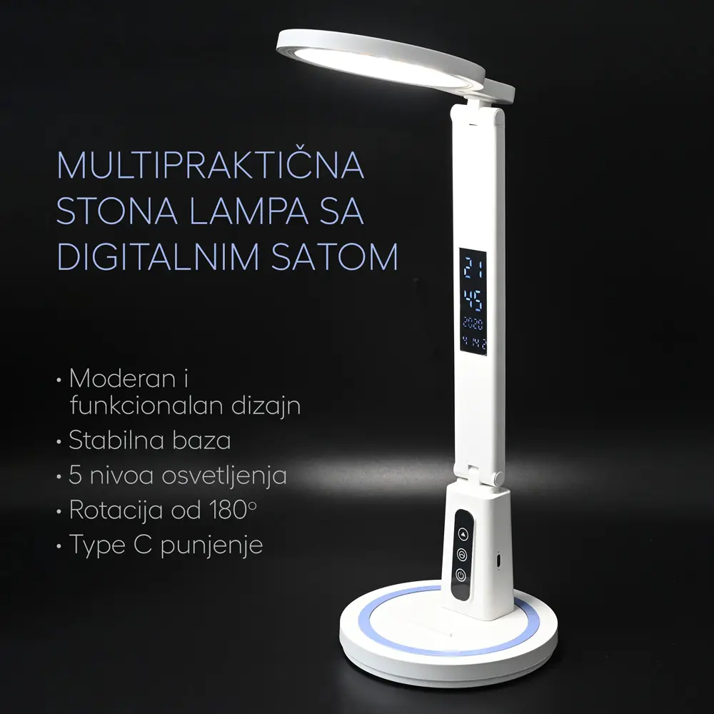 JWD LED Lampa stona, Bela