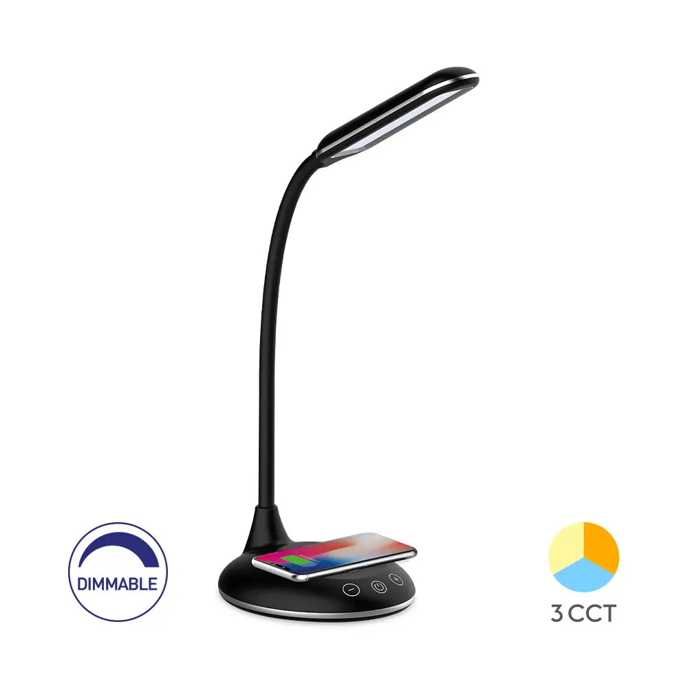 Braytron Stona lampa + wireless punjenje BRY-LB146-5W-CRNA-DIMABILNA