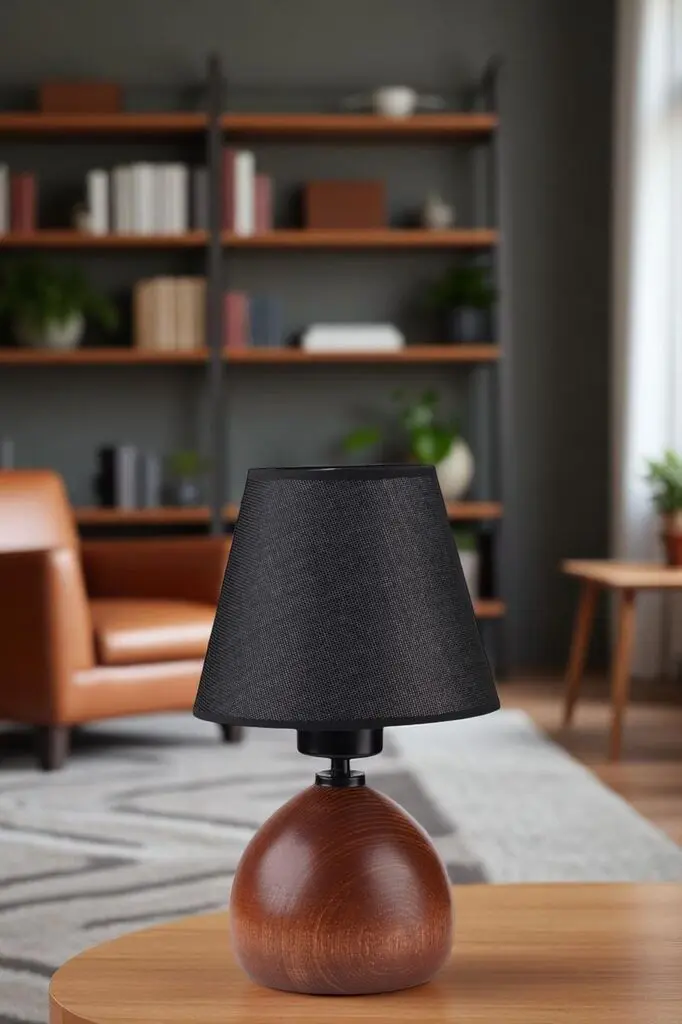 Opviq Stona lampa Cameron, Crno-braon