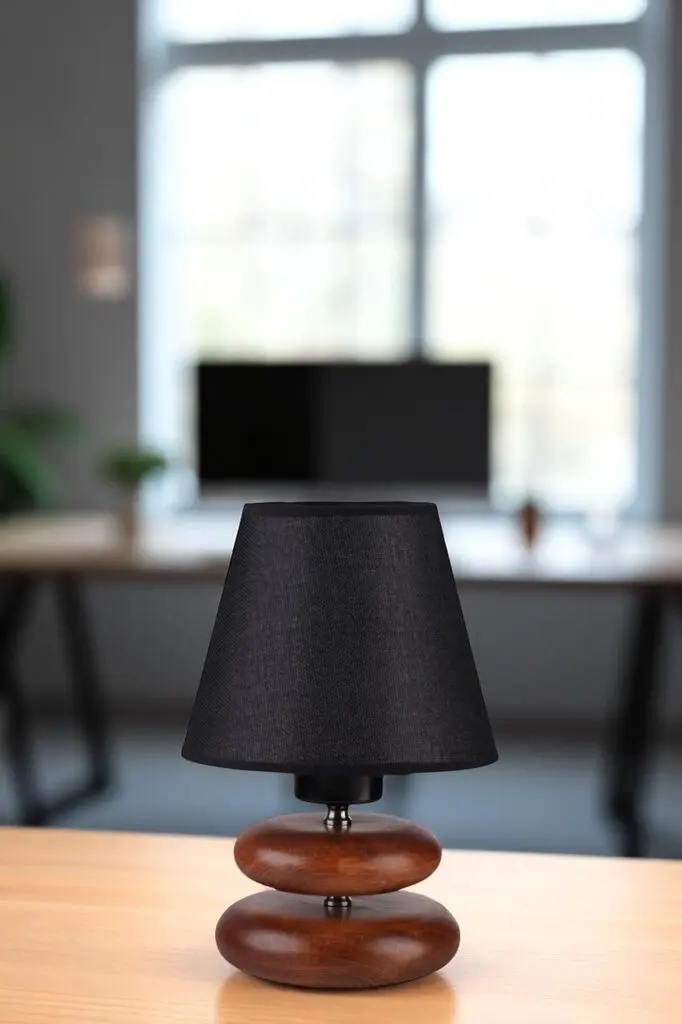 Opviq Stona lampa Mars, Braon-crna